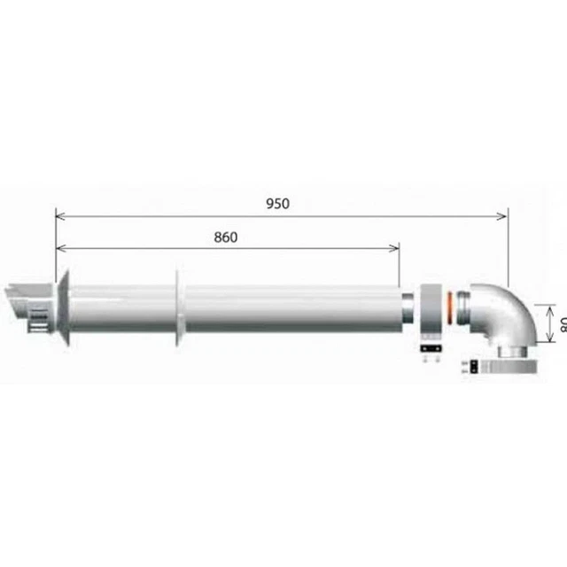 ARISTON 3318073 KIT D?échappement 60 100 L1000 Cond EUR 36,99 - PicClick FR