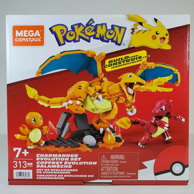 MEGA CONSTRUX POKEMON Charmander Evolution Building Set Charmeleon ...