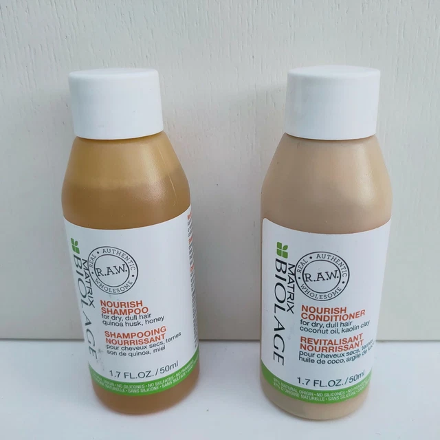 BIOLAGE MATRIX R.A.W Nourish Shampoo & Conditioner Set, 50mlx2, Brand ...