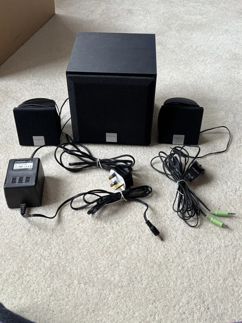 CREATIVE INSPIRE 2.1 Sound System Subwoofer Left & Right Speakers £14. ...