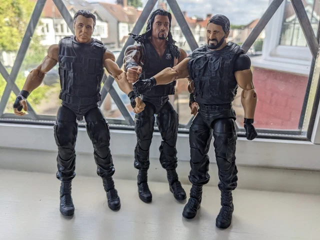 RARE WWE THE Shield Elite Mattel Seth Rollins, Roman Reigns, Dean ...