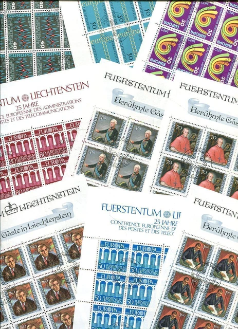 BOX LIECHTENSTEIN SHEETLETS Postmarked 100 Pcs. (Cancelled) (#80974 ...