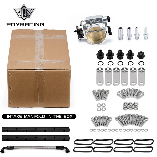 ALUMINUM HIGH PROFILE LS1 LS2 LS6 Intake Manifold 102mm Throttle Body ...