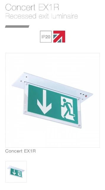 WHITECROFT EX1RM/7010 EMERGENCY Exit Sign £30.00 - PicClick UK