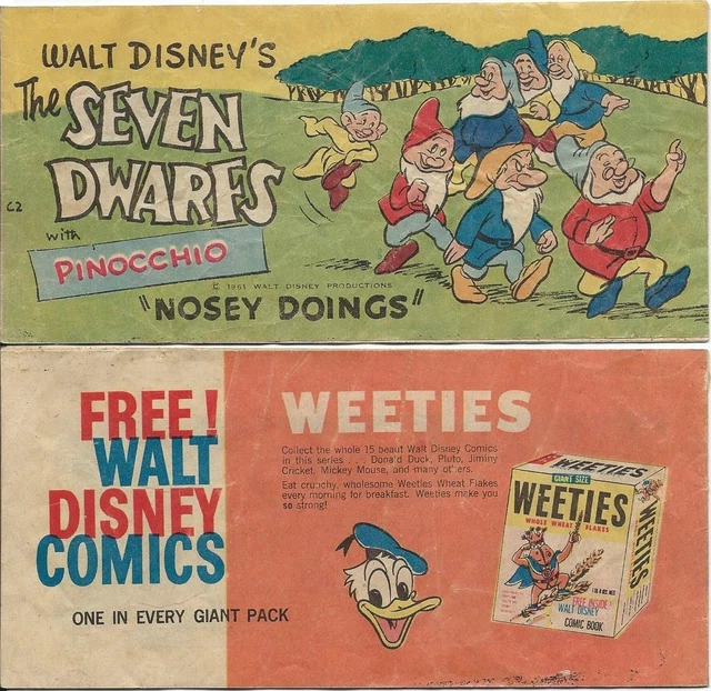 WEETIES AUSTRALIAN CEREAL Premium Giveaway Promo C-2 Disney The Seven 7 ...