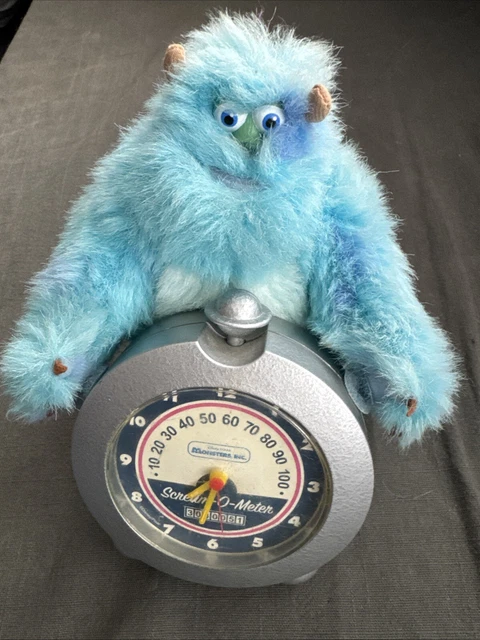 DISNEYS PIXAR MONSTERS Inc Sully Plush Alarm Clock Scream-o-Meter ...