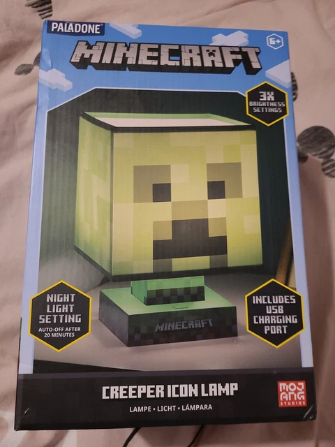 MINECRAFT CREEPER ICON Bedside Lamp Mojang Paladone EUR 22,93 - PicClick FR