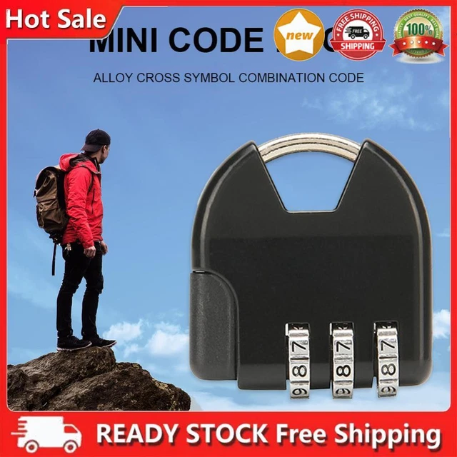 MINI 3-DIGIT CODE Luggage Password Padlock Drawer Anti-Theft Lock ...
