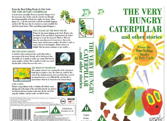 The Very Hungry Caterpillar Vhs Video Tape Cassette Eric Carle And Other