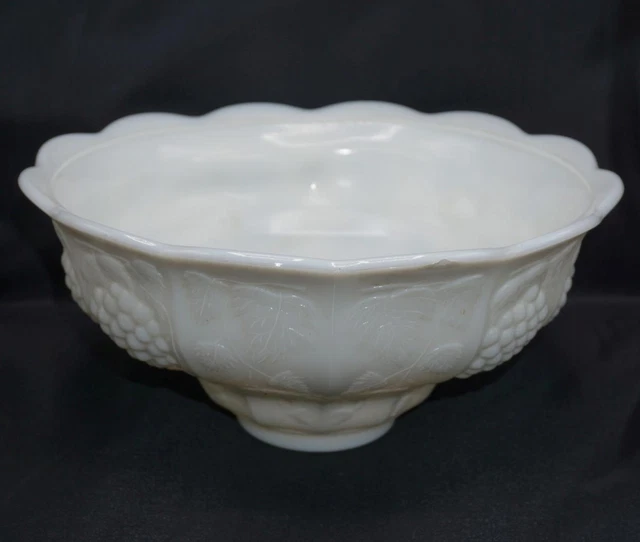 MCKEE THATCHER COLONIAL Raisin Panneau Ponch Bol Blanc Lait Verre EUR ...