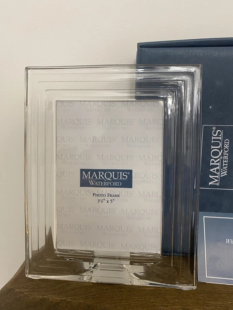 WATERFORD MARQUIS CONTEMPRA Crystal Glass Picture Frame Desk New £38.00 ...