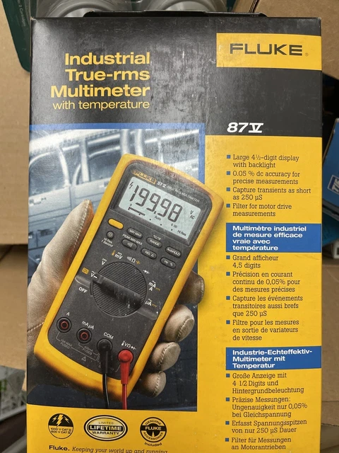 FLUKE 87V, TRUE RMS Multimeter, Digital With Cables BRAND NEW!! — MSRP ...