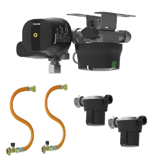 CAMPING TRUMA GASREGLER DuoControl CS 30mbar horizontal Komplett Set ...