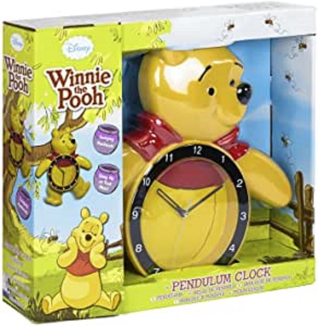 DISNEY OFFICIAL WINNIE THE POOH PENDULUM WALL CLOCK MOVING LEGS Bargain ...