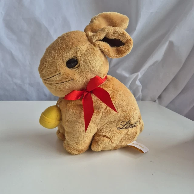 RARE LINDT GOLD Rabbit “Chocolate" Bunny With Zip Up Pouch 10” Plush ...