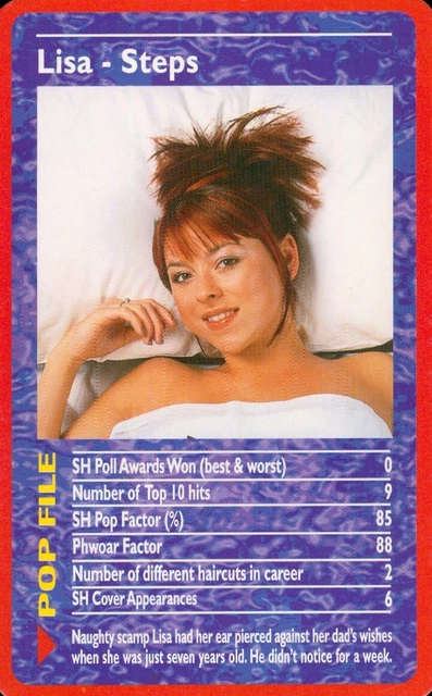 LISA SCOTT-LEE, STEPS - Smash Hits! Popstars 2001 Top Trumps Card £1.95 ...