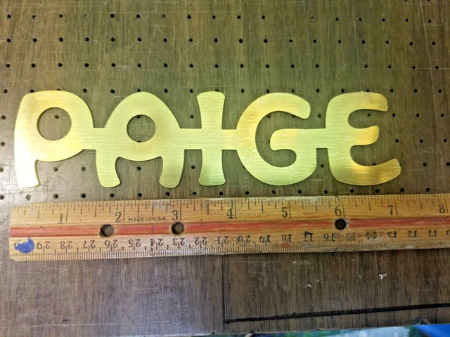 PAIGE RADIATEUR SCRIPT Laiton 1920s - 1930s Emblème Médaillon EUR 263 ...