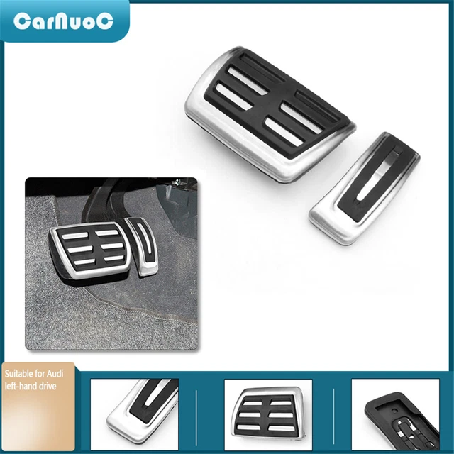 2PCS ALUMINIUM BRAKE Pedal Accelerator Gas Pad Cover For Audi A4 A5 A6 ...