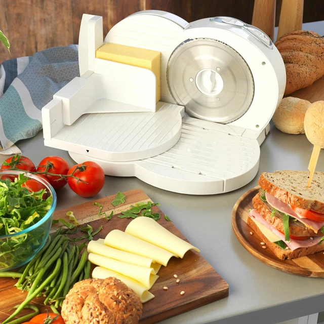 PROGRESS® ELECTRIC FOOD Slicing Machine, Meat Cheese Bread Slicer 150W ...