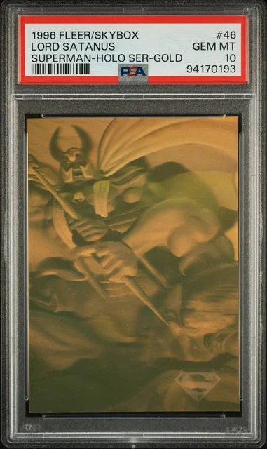 1996 SKYBOX SUPERMAN Holo Series Gold Lord Satanus #46 PSA 10 EUR 89,54 ...