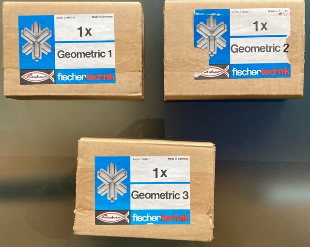FISCHERTECHNIK GEOMETRIC 1, 2 und 3. Kleine Version in werksseitiger ...