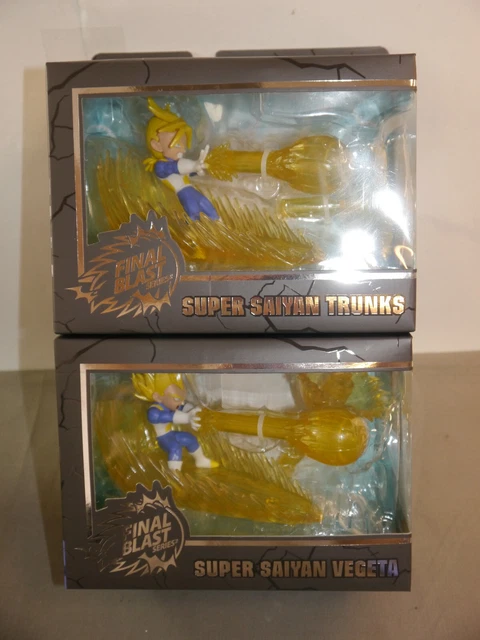 DRAGON BALLE FINAL Blast Super Saiyan Trunks + Vegeta 9cm Bandai (F29 ...