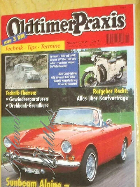 OLDTIMER PRAXIS 10-96+SUNBEAM Alpine+Moto Guzzi Galetto+Ford Lkw+Kastenente EUR 1,99 - PicClick FR
