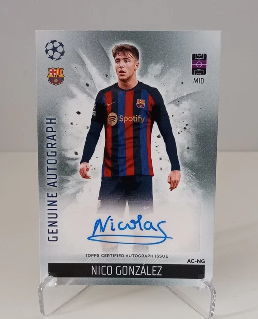 NICO GONZALEZ FC Barcelona autograph card Topps Match Attax UEFA CL&EL ...