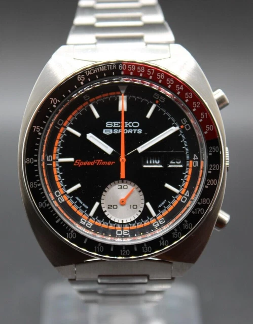 VINTAGE SEIKO 5 Sports Speed Timer 6139-6032 Black Dial Coke Bezel ...