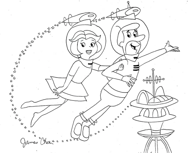 Hanna Barbera The Jetsons George And Jane Jetson Original Comic Art £8 32