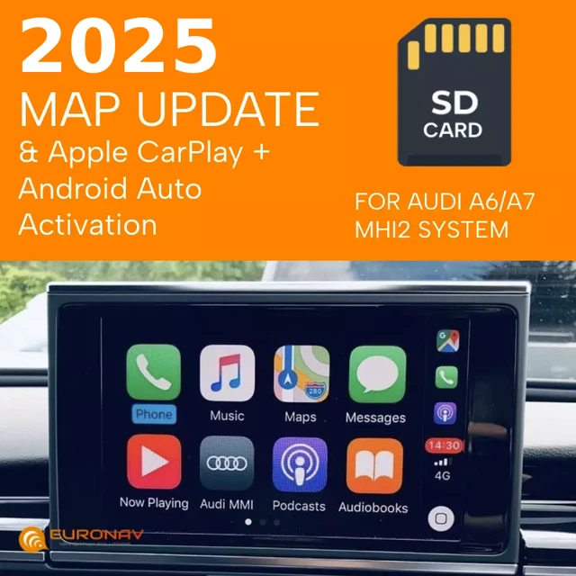 AUDI A6/A7 MMI MHI2 2025 Maps Sat Nav Update + Apple CarPlay/Android ...