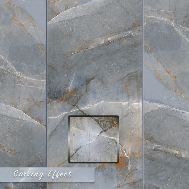 ONYX BLUE-GREY MARBLE Porcelain Floor Wall Tiles Glossy Viens ...