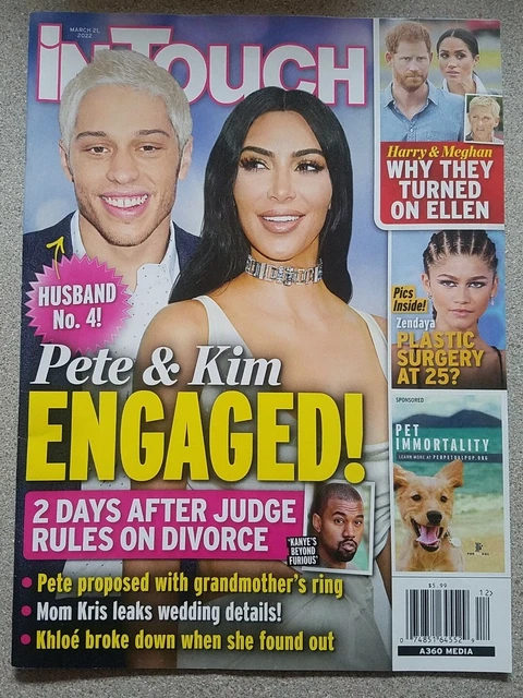 IN TOUCH MAGAZINE - March 21, 2022 - Pete & Kim Engaged! Kanye Beyond ...