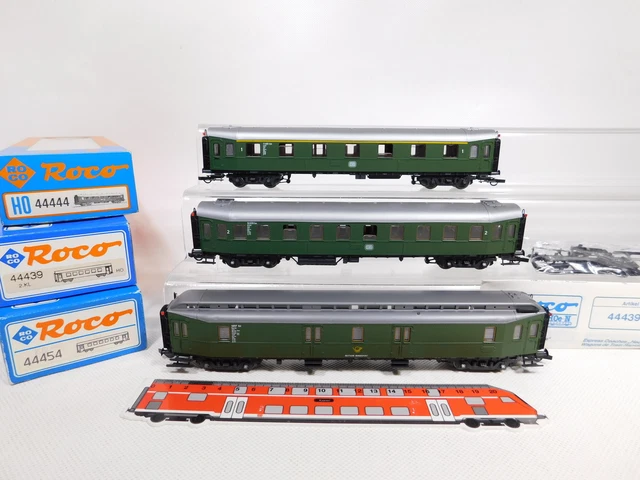 DM40-1# 3X ROCO H0 AC Post-Passenger Car NEM KKK 44439 44444 DB 44454 ...