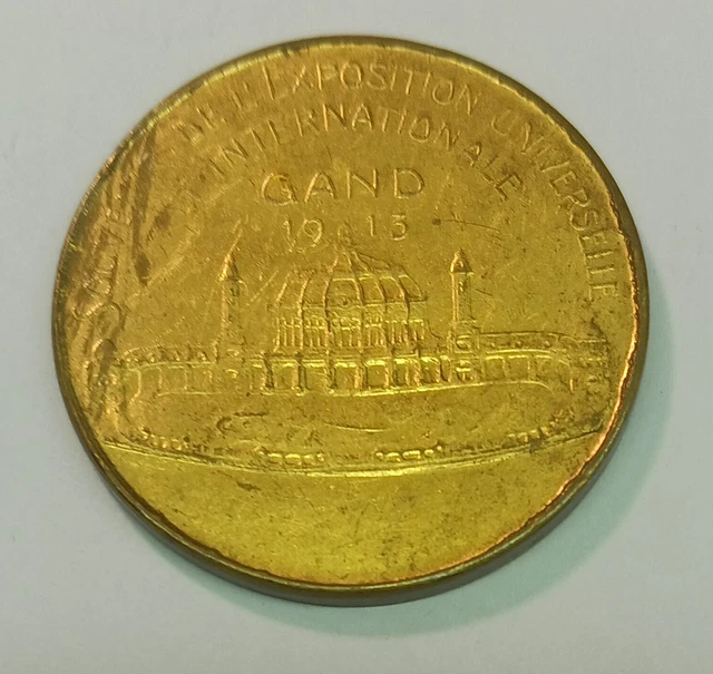 MÉDAILLE SOUVENIR DE l'exposition universelle de Gand 1913 8,4gr/28,5mm EUR 1,00 - PicClick FR