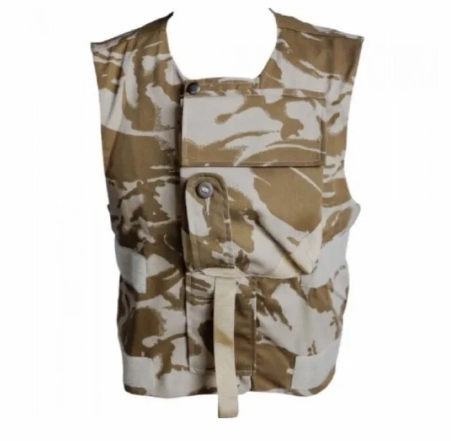 GENUINE BRITISH ARMY Flak Jacket Body Armour Cover Vest Desert DPM Camo ...