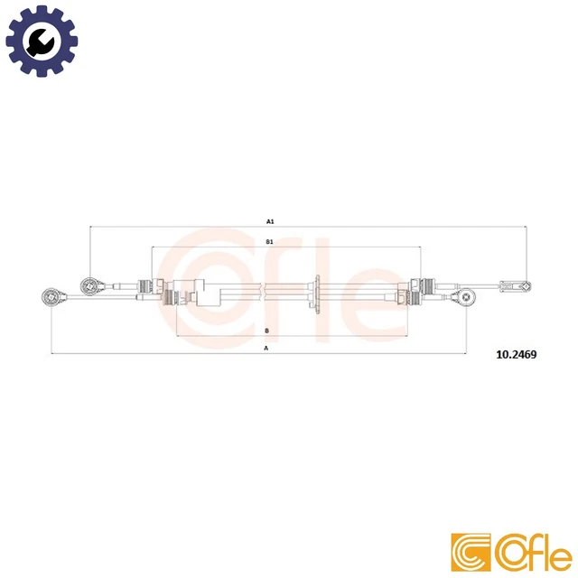 CABLE PULL MANUAL TRANSMISSION 10.2469 FOR FORD TRANSIT/Bus/Van H9FB ...