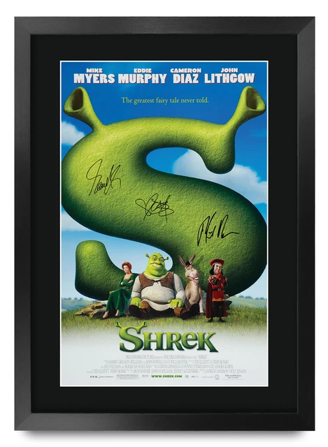 SHREK A3 FRAMED Cool Gift Idea Printed Poster Signed Picture for Movie ...