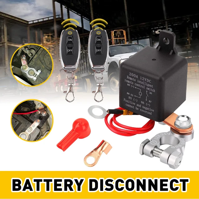 12V UNIVERSAL WIRELESS Remote Control Car Battery Disconnect Relay ...
