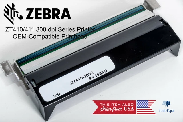 ZEBRA ZT410/ZT411 300 dpi Printhead (P1058930-010) USA Stocked ...