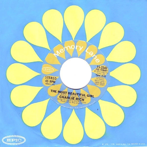 CHARLIE RICH - The Most Beautiful Girl / I Love My Friend (7", Single) £8.49 - PicClick UK