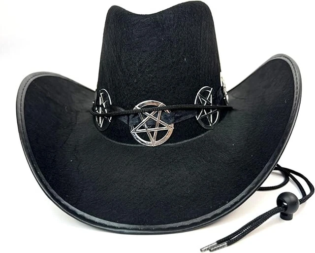 1X ADULT GOTHIC Adult Cowboy Hat Western Sheriff For Fancy Dress ...