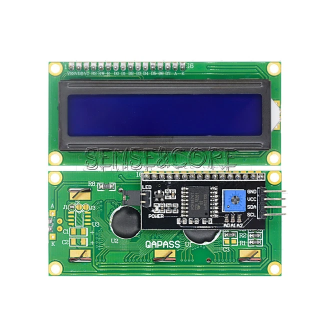 IIC/I2C SERIAL INTERFACE 1602 16X2 Character LCD Module Display Blue EUR 2,84 - PicClick DE