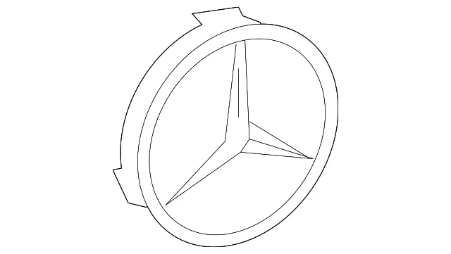 GENUINE MERCEDES-BENZ HUB Cap - Raised Star - Himalaya Grey 220-400-01 ...