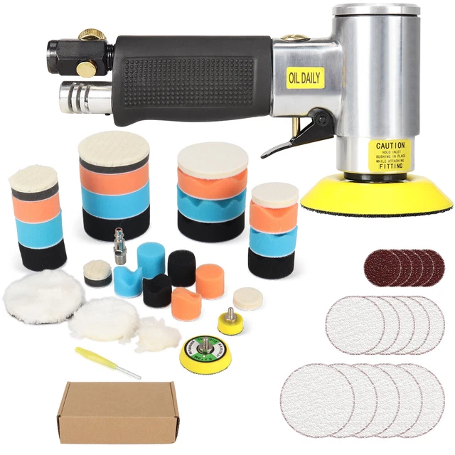 1''2''3'' AIR SANDER Dual Action Random Orbital Sander Car Polisher ...