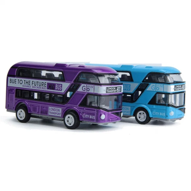TOYS PULL BACK Toys Bus Toy Model Double Decker Bus Diecast Cars Toy ...