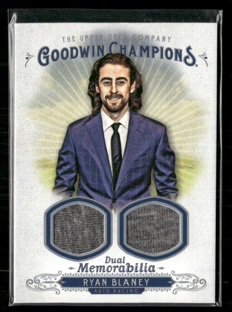 2018 UPPER DECK Goodwin Champions #M2-RB Ryan Blaney Memorabilia double ...