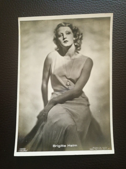 TRÈS BELLE CARTE-PHOTO ORIGINALE (3/4) de Brigitte HELM, 10,5x15 cm EUR 5,00 - PicClick FR