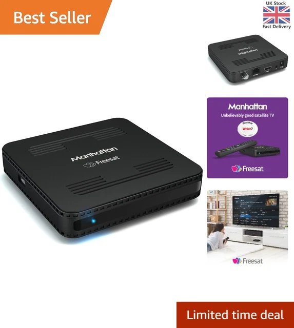 MANHATTAN SX FREESAT HD Box-Black,1080p,HDMI/SCART, Dolby Digital ...