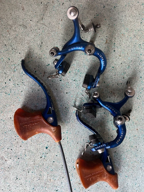 VINTAGE MODOLO PROFESSIONAL Brake Set - blue anodised - early 1980's ...